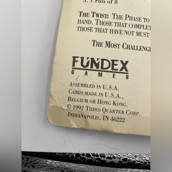 Toys | Vintagenewsealed Phase 1 Card Game By Fundex Games 1992 Edition ...